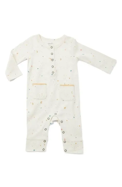 PEHR Print Long Sleeve Organic Cotton Romper - Celestial