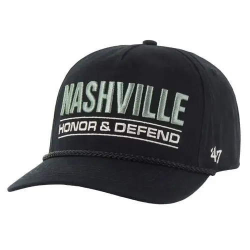 '47 Nashville Predators Oht Hitch Adjustable Hat - Black