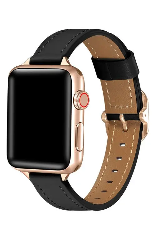 POSH TECH Leather Apple Watch Band - Black