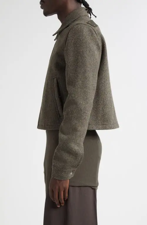 Rick Owens Concordians Alice Brad Wool Jacket - Bosco