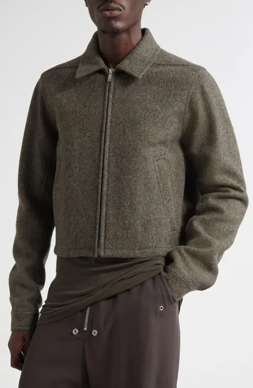 Rick Owens Concordians Alice Brad Wool Jacket - Bosco