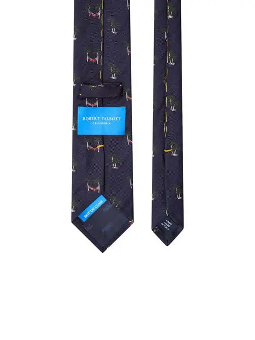 Robert Talbott Palm Hammock Necktie - Navy