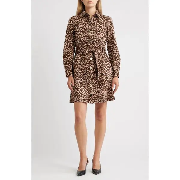 Anne Klein Long Sleeve Shirtdress
