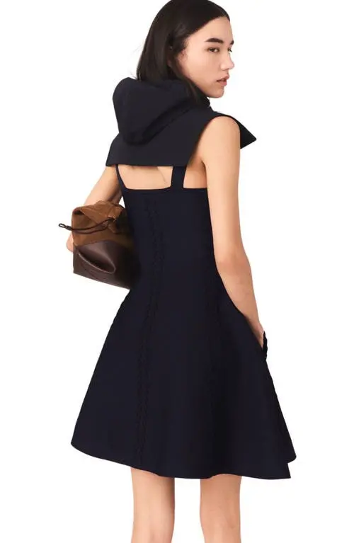 Maje Mini Knitted Babydoll Dress