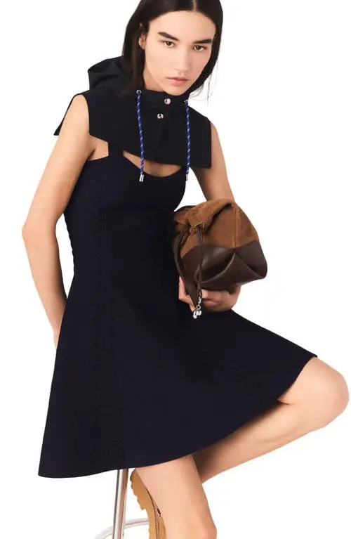 Maje Mini Knitted Babydoll Dress