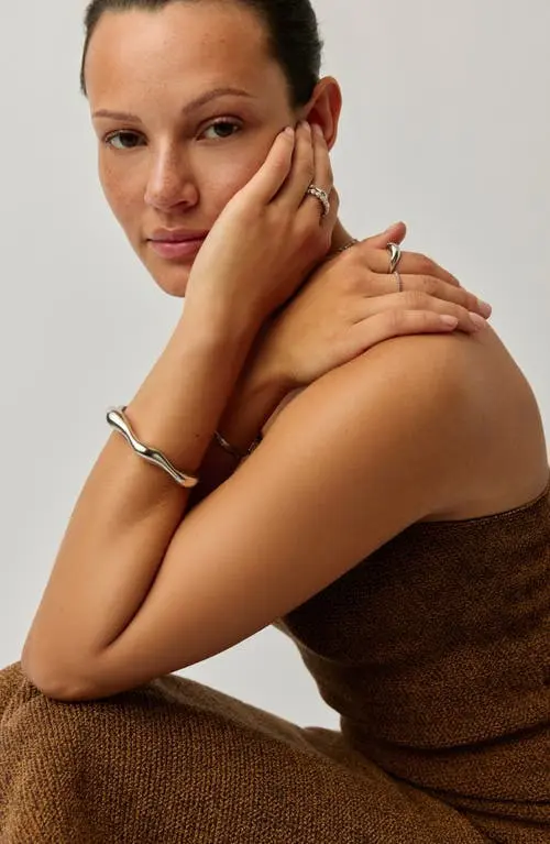 MISSOMA X Eny Lee Parker Puffy Open Cuff Bracelet - Silver