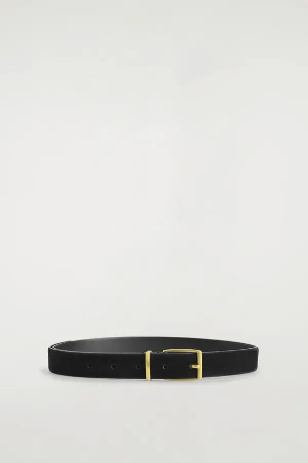 Cos Classic Suede Belt - Black