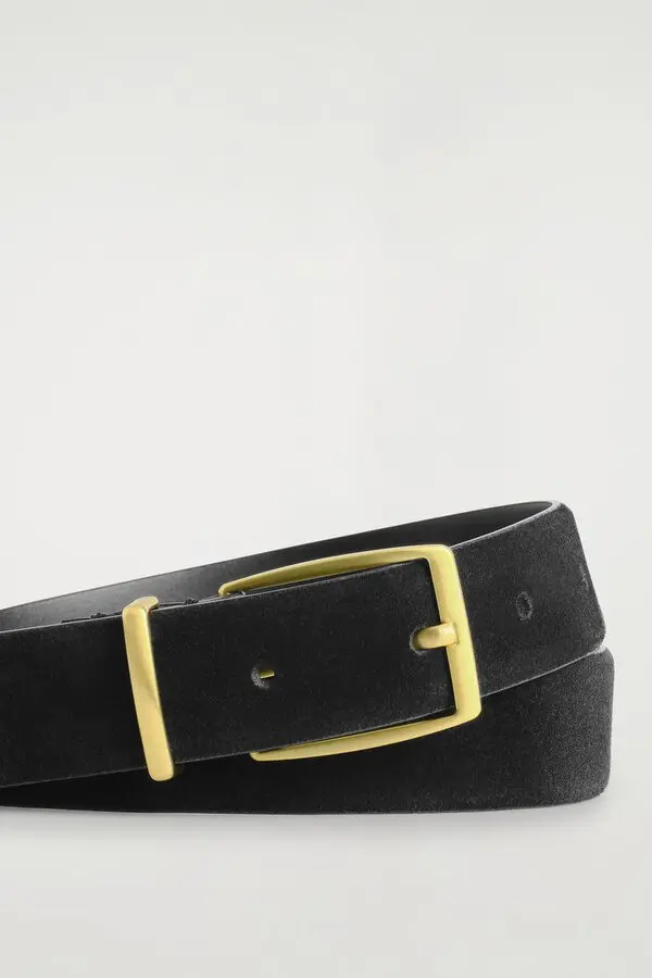 Cos Classic Suede Belt - Black