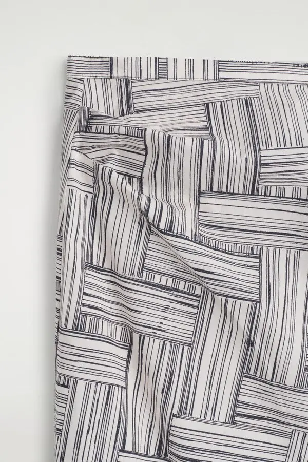 Cos Printed Cotton Wrap Skirt