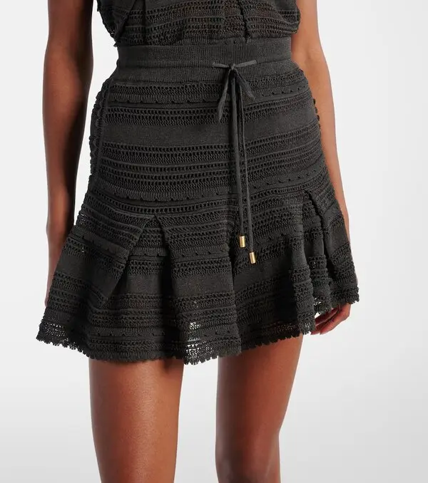 Zimmermann Lucky Knitted Lace Shorts