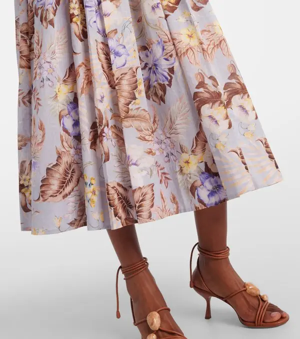 Zimmermann Rhiannon Floral Cotton Bustier Dress