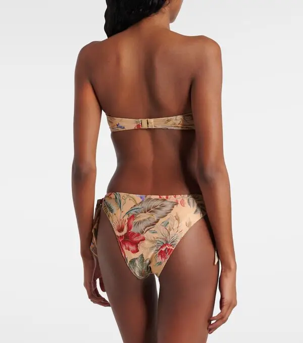 Zimmermann Coco Bow-detail Floral Swimsuit - Multicoloured