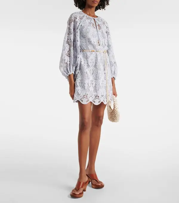 Zimmermann Belted Lace Minidress
