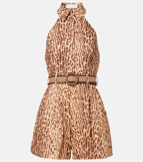 Zimmermann Printed Linen Jumpsuit - Multicoloured