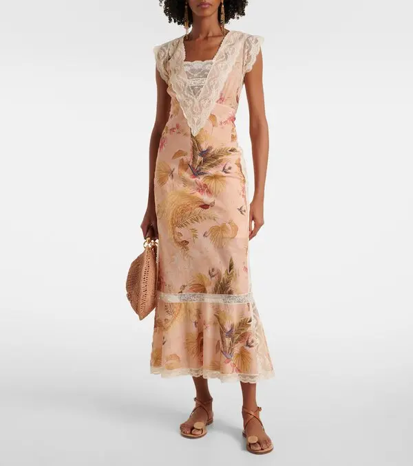 Zimmermann Ascension Floral Cotton Midi Dress