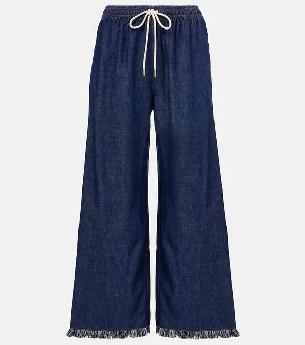 Zimmermann Rhiannon Fringed Wide-leg Jeans
