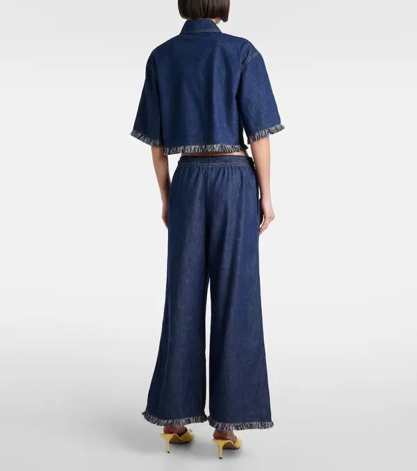 Zimmermann Rhiannon Fringed Wide-leg Jeans