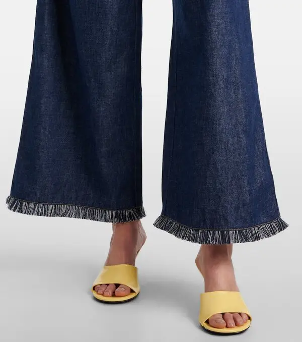 Zimmermann Rhiannon Fringed Wide-leg Jeans