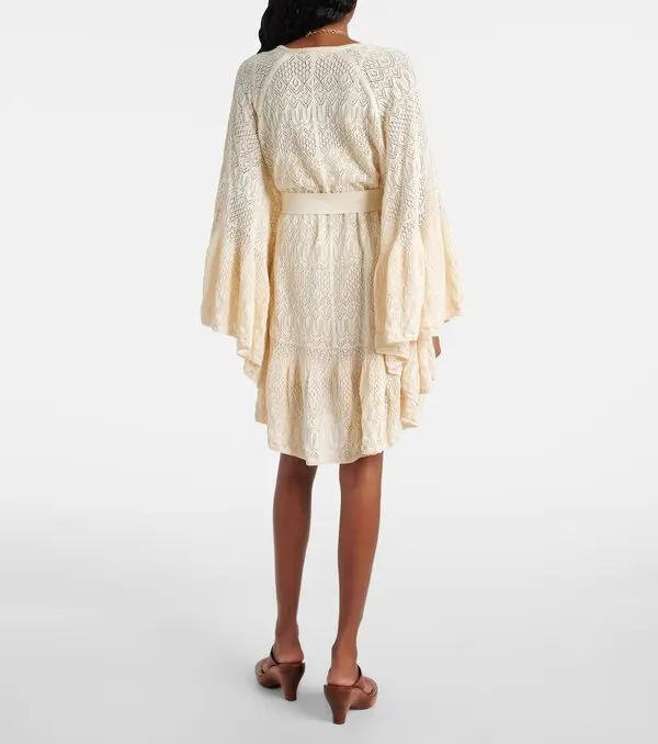 Zimmermann Coco Gathered Lace Minidress