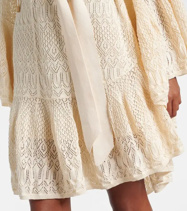 Zimmermann Coco Gathered Lace Minidress