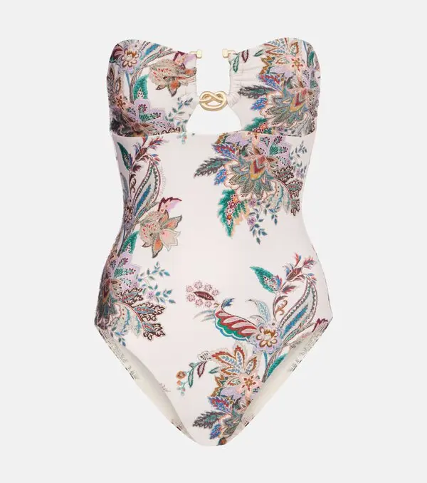Zimmermann Rhiannon Paisley One Piece Swimsuit - Pink