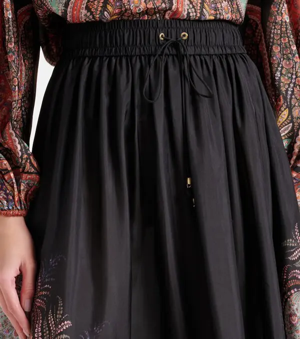 Zimmermann Rhiannon Ruffled Silk Maxi Skirt - Multicoloured