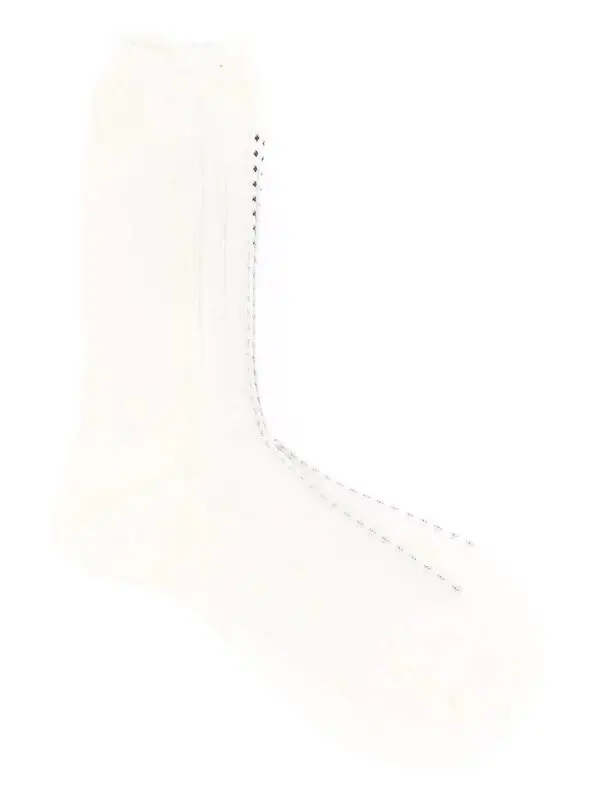 ANTIPAST Ribbed Ankle Socks - White