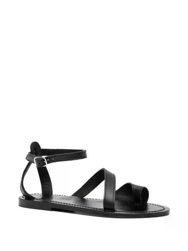 K.JACQUES Leather Cross-strap Sandals