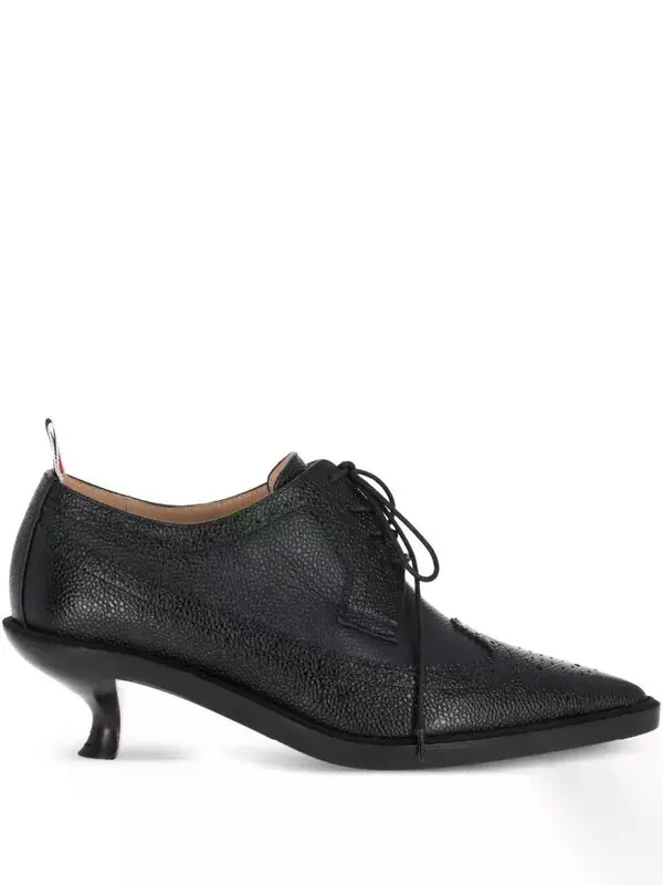 靴 thombrowne Pebble Grain Leather Shoes Thom Browne 50mm Pebble-Grain Leather Shoes In Black - 31% Off