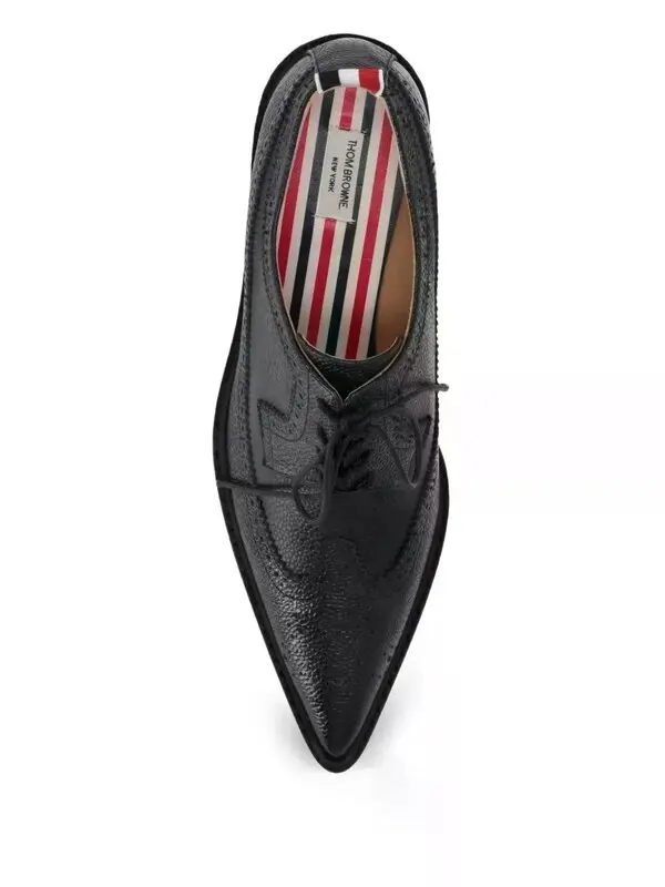 Thom Browne 50mm Pebble-Grain Leather Shoes In Black - 31% Off