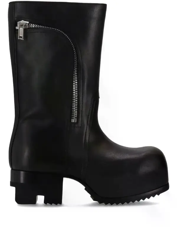 Rick Owens 50mm Bauhaus Ballast Leather Boots