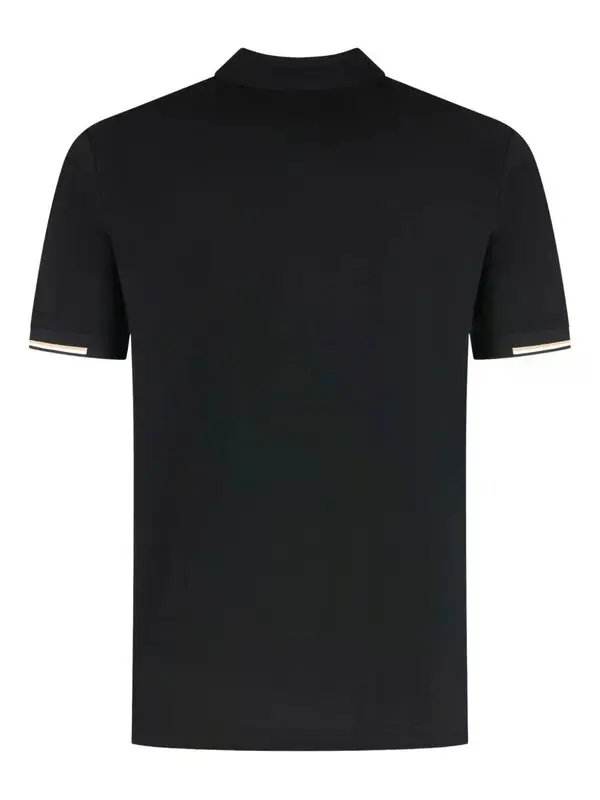 BOSS Piqué-weave Cotton Polo Shirt - Black