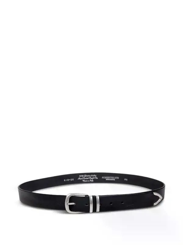ALBERTO LUTI Leather Belt - Black