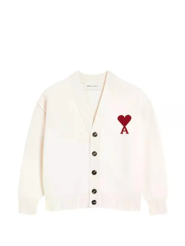 Ami De Coeur Wool Cardigan - Neutrals