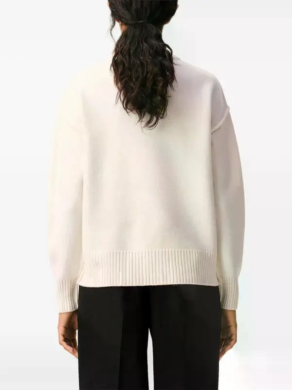 Ami De Coeur Wool Cardigan - Neutrals