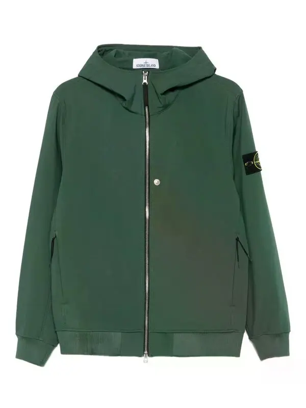 Stone Island Hooded Zip-front Jacket