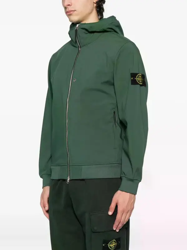 Stone Island Hooded Zip-front Jacket