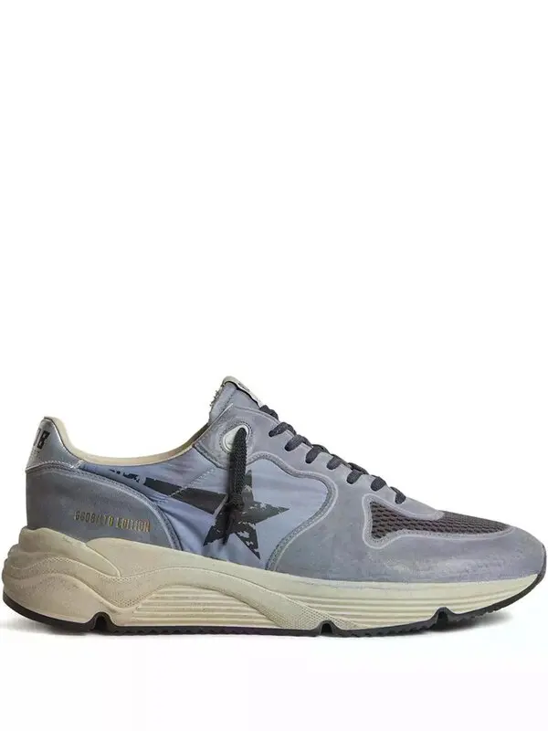 GOLDEN GOOSE Running Sole Star-embellished Sneakers - Blue