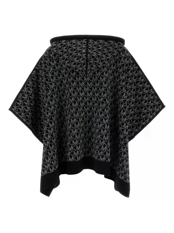 Michael Kors Hooded Logo-pattern Poncho