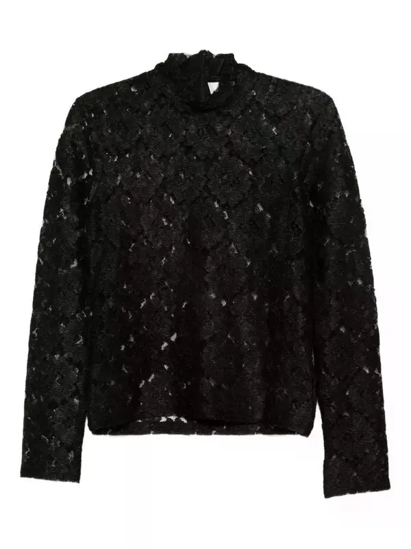 RÓHE Lace Mock-neck T-shirt