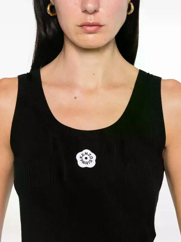 Kenzo Boke Flower 2.0' Embroidered Ribbed Top