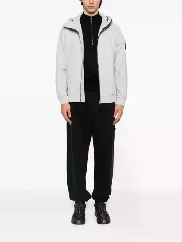 Stone Island Hooded Zip-front Jacket