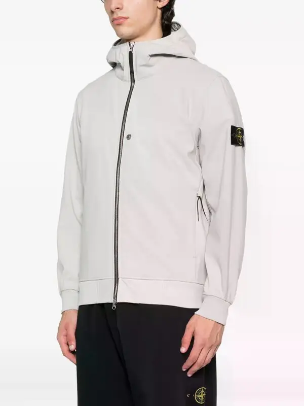 Stone Island Hooded Zip-front Jacket