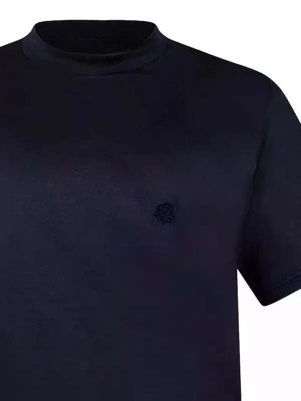 LOW BRAND Embroidered Logo T-shirt - Blue