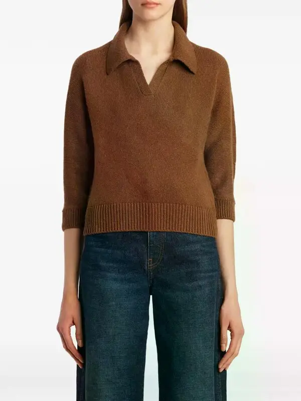 Khaite Herve Polo Jumper - Brown