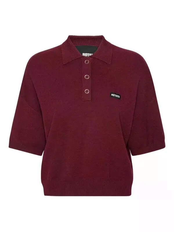 ROTATE BY BIRGER CHRISTENSEN Logo-patch Polo Top - Red