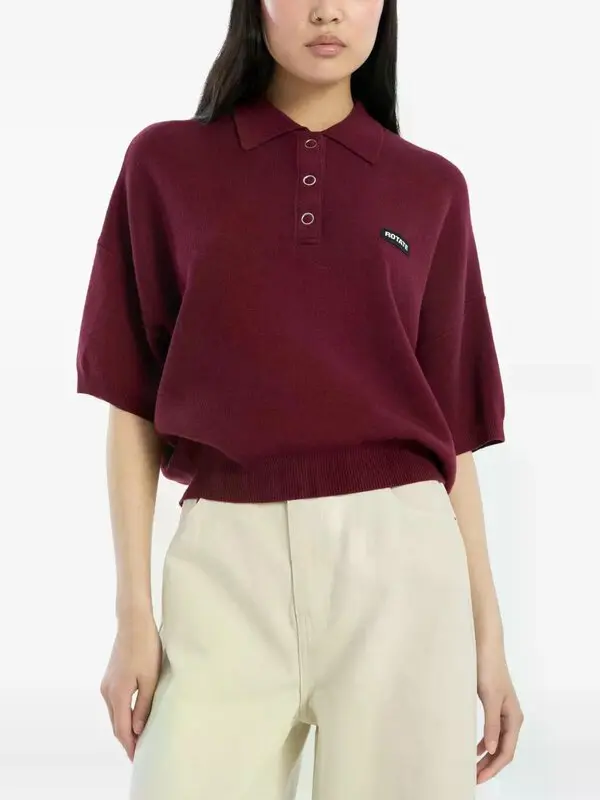 ROTATE BY BIRGER CHRISTENSEN Logo-patch Polo Top - Red