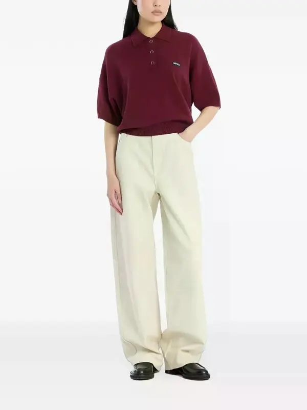 ROTATE BY BIRGER CHRISTENSEN Logo-patch Polo Top - Red