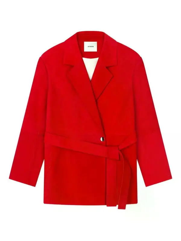 AERON Leather Belted Jacket