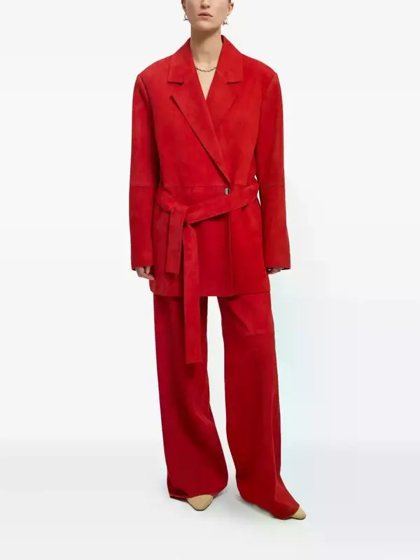 AERON Leather Belted Jacket